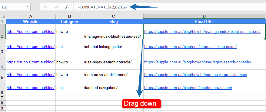 17 Excel Formulas Every SEO Must Know » Supple Digital Blog